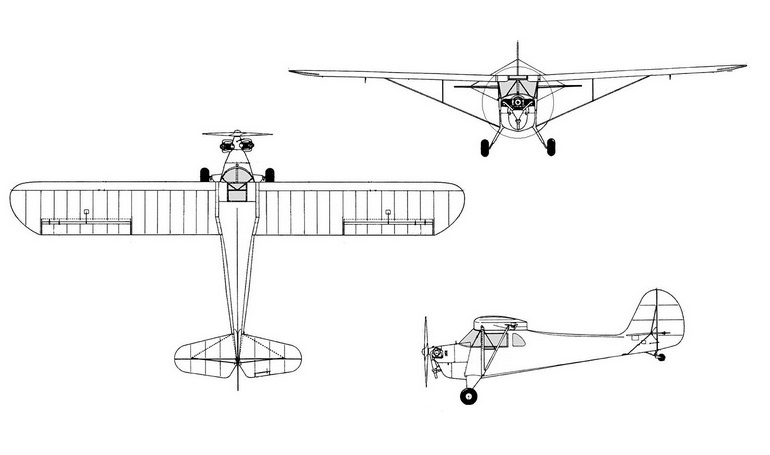 AERONCA K Scout AERK — ICAO Type Designator L1P L/G