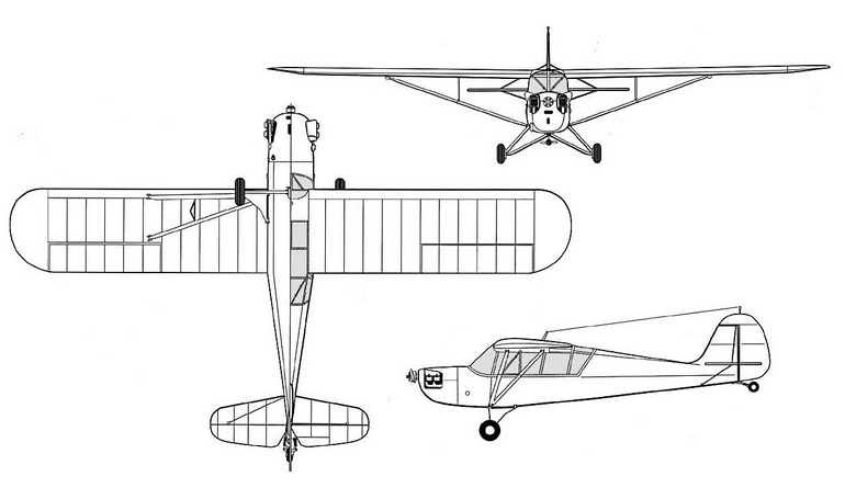 AERONCA 65 Super Chief AR65 — ICAO Type Designator L1P L/G
