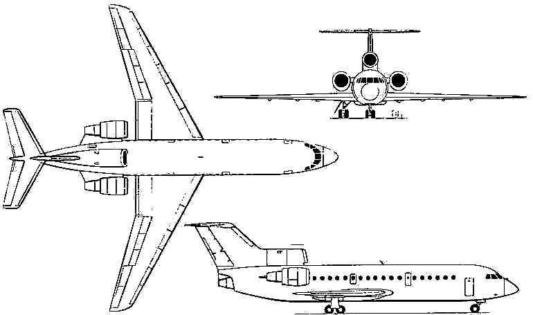 YAKOVLEV Yak-42 YK42 — ICAO Type Designator L3J M/D