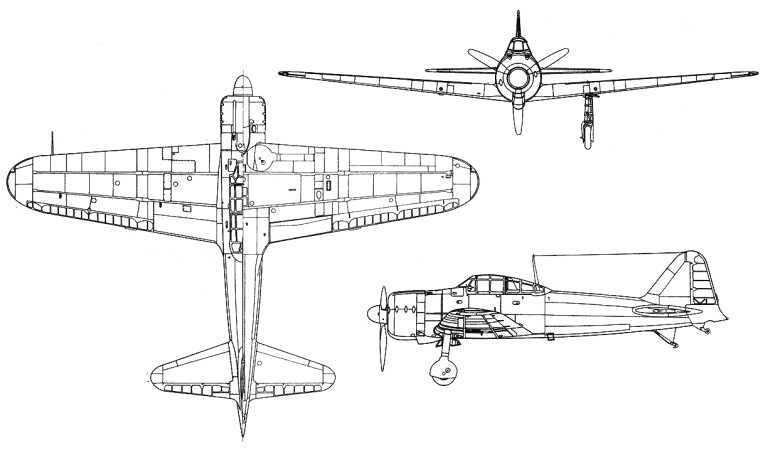 MITSUBISHI A6M Zero ZERO — ICAO Type Designator L1P L/G